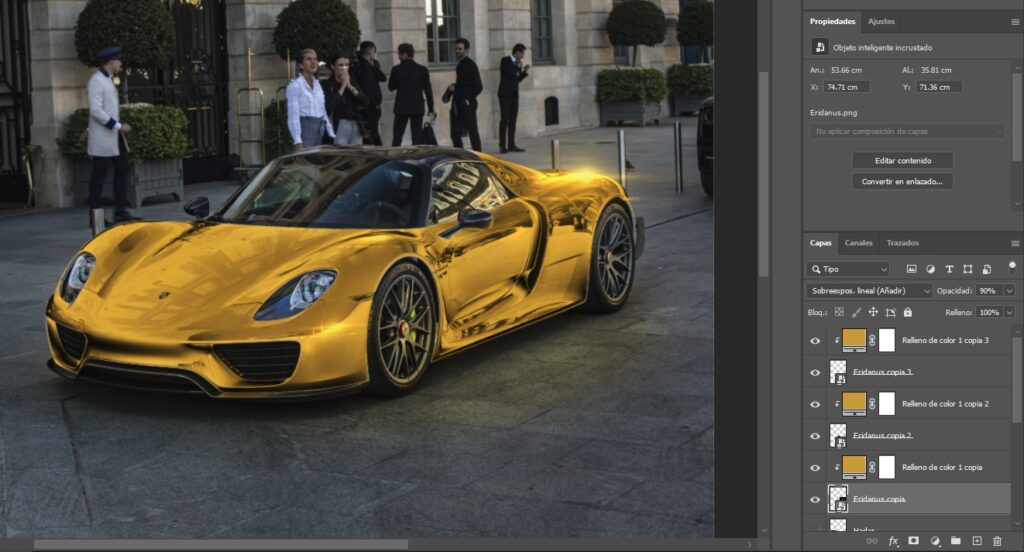 color dorado en photoshop - Visualbit Studio