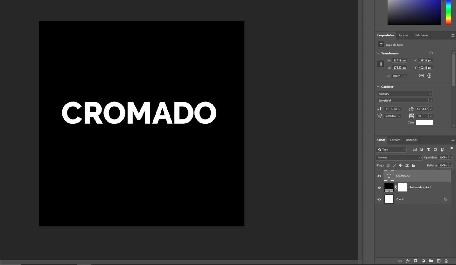 Photoshop Efecto Cromado - Visualbit Studio