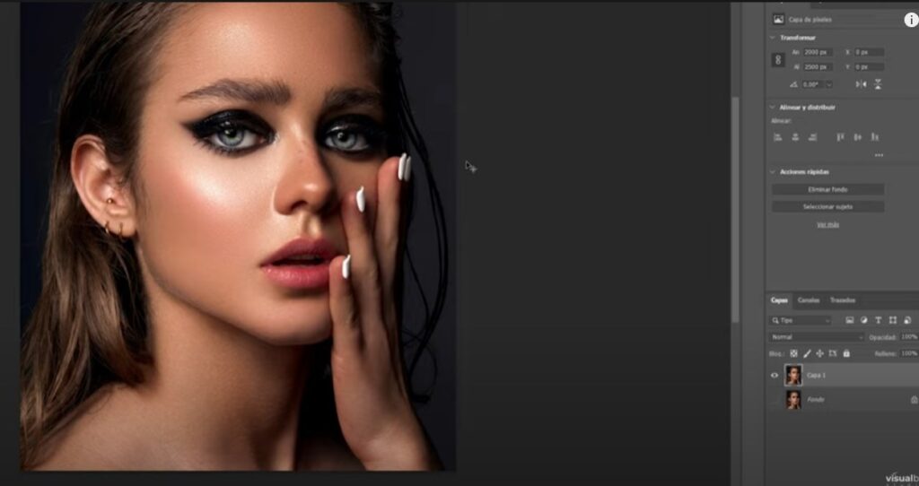 Efecto imagen con textos usando Photoshop - Visualbit Studio