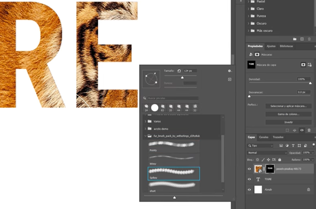 Textura para letras - Visualbit Studio