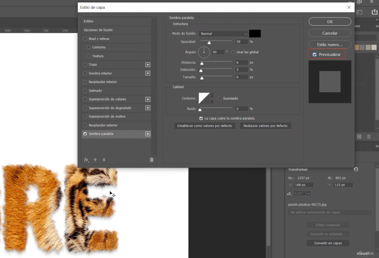 Textura para letras - Visualbit Studio